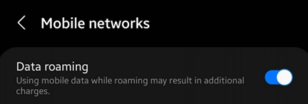 What are the correct roaming settings when using eSIM? | aloSIM