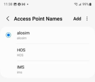Samsung eSIM settings (with examples) | aloSIM