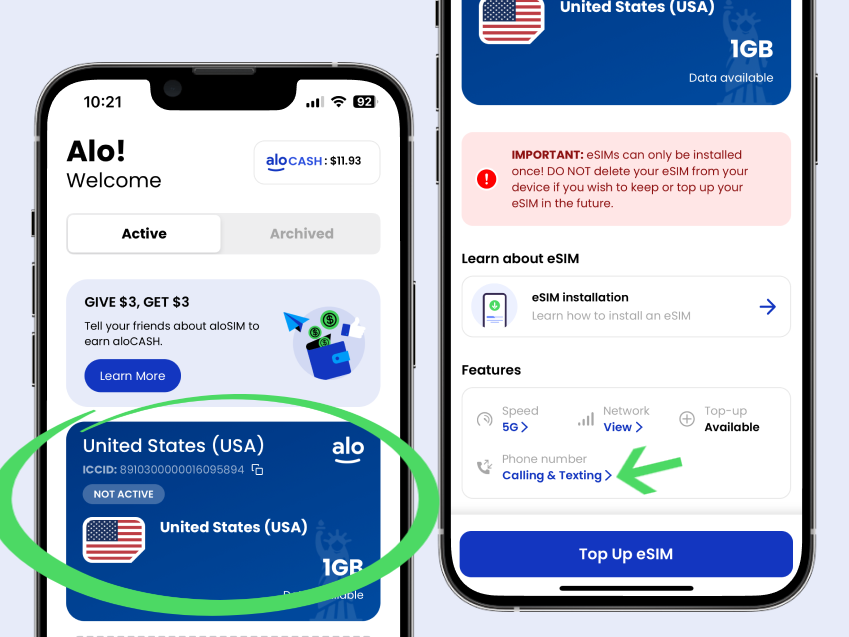How to get a free phone number for international travel | aloSIM